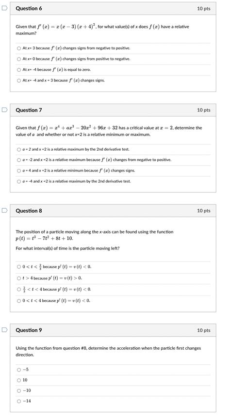 solved given that f′ x x x−3 x 4 2 for what value s of x