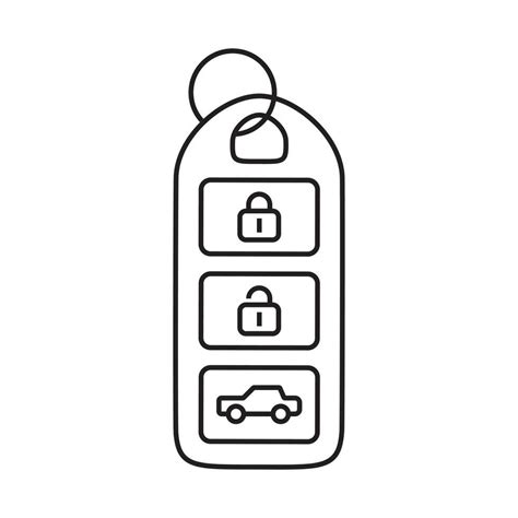 Car Keyless Smart Key Line Art Icons For Apps And Websites 26739368