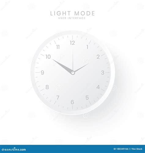 Elegant Clock Ui In White Stock Vector Illustration Of Diagram 180349166