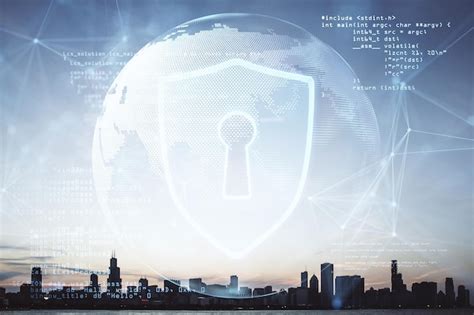 Premium Photo Social Global Network And Cyber Security Concept With Digital Blue Guard Shield