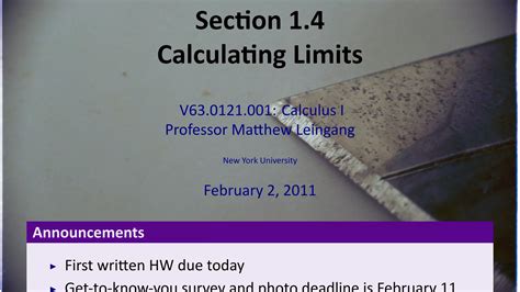 Lesson 4 Calculating Limits Slides Ppt