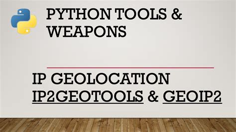 Ip Geolocation Using Python With Ip2geotools And Geoip2 Youtube