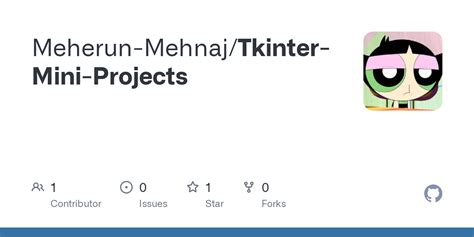 GitHub Meherun Mehnaj Tkinter Mini Projects
