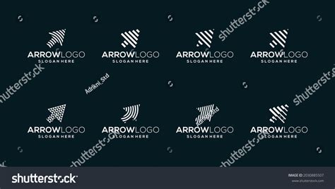 Collection Logos Arrows Pointers Cursors Abstract Stock Vector Royalty