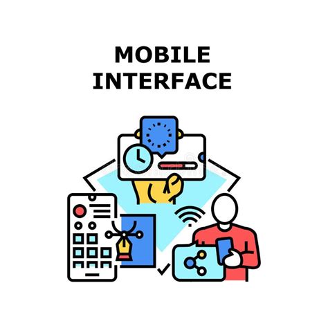 Mobile Interface Vector Concept Color Illustration Stock Illustration Illustration Of Program