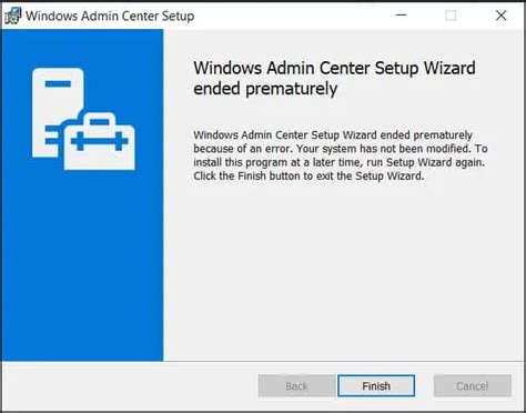 Fix Windows Admin Center Install Error 1603