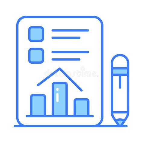 Bar Chart On Document Showing Vector Design Of Data Report In Trendy Style Stock Vector