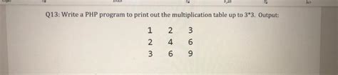 Solved Q13 Write A Php Program To Print Out The