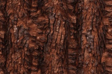 Premium AI Image Seamless Tree Bark Background Texture Closeup Generative AI