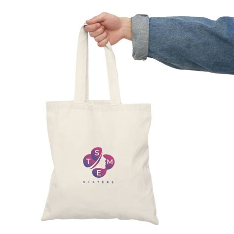 Natural Tote Bag Stem Sisters