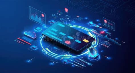 Futuristic Credit Card Technology Abstract Digital Art Isolated On
