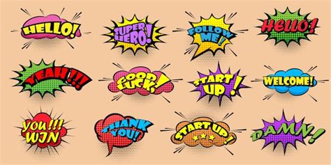 Premium Vector | Cartoon comic speech bubble with different emotions