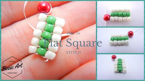 🔰 Flat Square Stitch How To Tutorial Youtube
