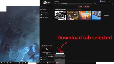 Invisible Download Tab Edit Download Window Not Tab Itch App