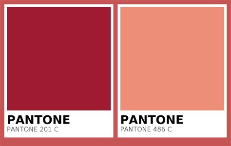 Color Pantone 201 C Vs Pantone 486 C Side By Side