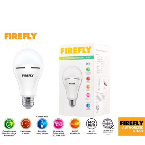 Firefly Rechargeable Emergency Led Light Bulb Lamp Shopee Philippines