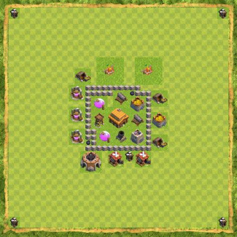 Susunan Formasi Base Town Hall 3 Terbaik Di Clash Of Clans ~ Gaming Blog