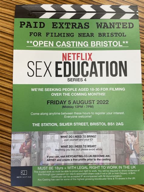 Want To Be In Sex Education Bristol