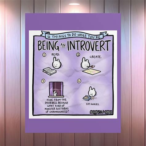 Introvert Humor Poster Funny Wall Art For Introverts Introvert T Quirky Home Decor