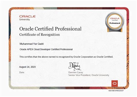 Oracleapex Clouddeveloper Certificationachieved Lifelonglearners