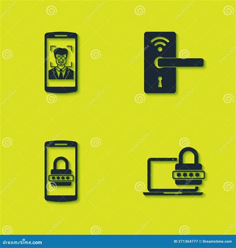 Set Mobile And Face Recognition Laptop With Password And Digital Door