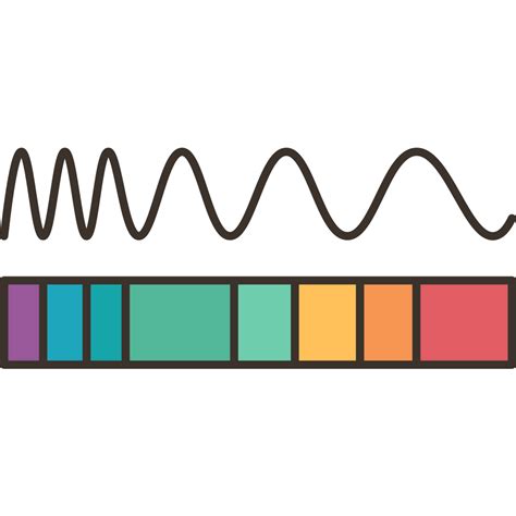 Electromagnetic Wavelength Spectrum Frequency Signal Icon