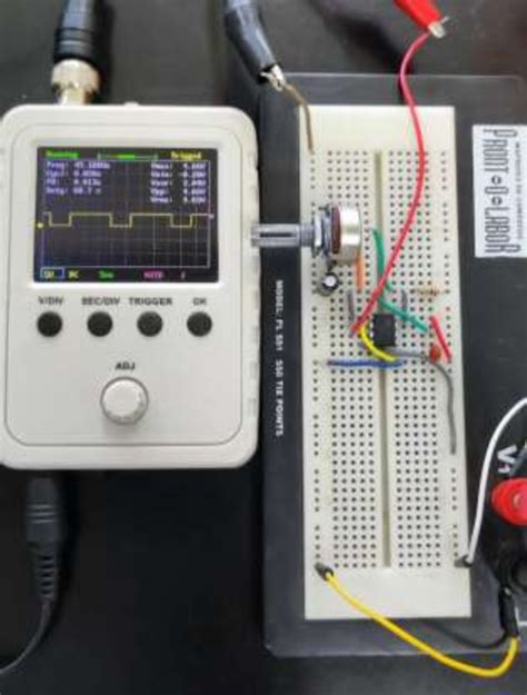 On The Right The Circuit Assembled On The Breadboard On The Left We