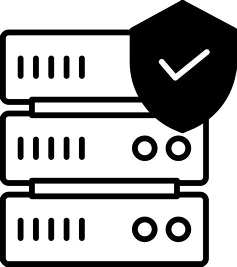 Premium Vector Server Security Solid Glyph Vector Illustration