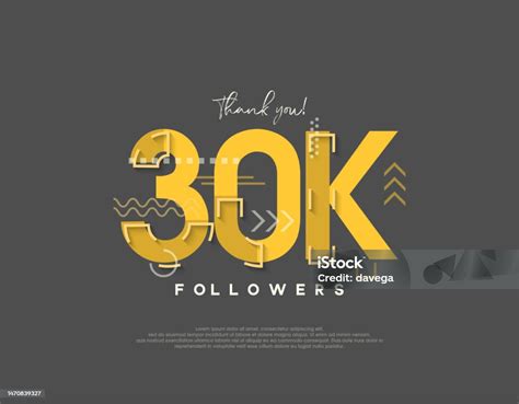 30k 추종자 축하 간단하고 현대적인 개념을위한 만화 디자인 30 킬로미터에 대한 스톡 벡터 아트 및 기타 이미지 30 킬로미터 3차원 형태 감사합니다 Istock