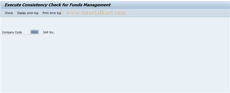 Of09 Sap Tcode Funds Management Consistency Check