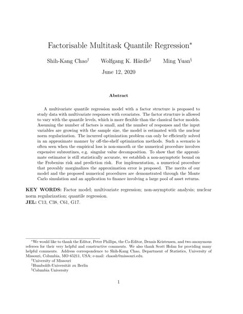 Pdf Quantile Regression In Risk Calibration