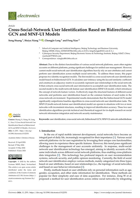 pdf cross social network user identification based on bidirectional