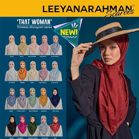 Leeyanarahman Bawal Plain Lr Monogram Series Shopee Malaysia