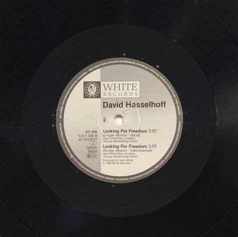 Disque Vinyle Maxi 45 Tours Occasion David Hasselhoff Looking For