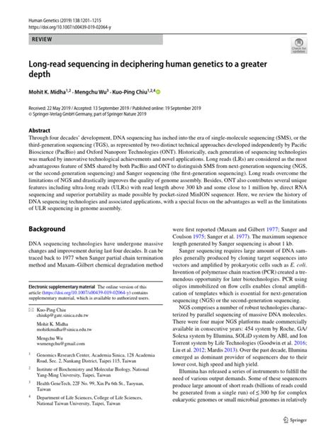long read sequencing in deciphering human genetics to a greater depth