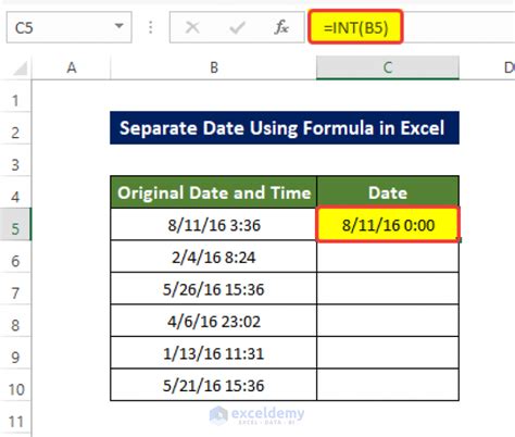 How To Separate Date In Excel Using Formula 5 Suitable Ways