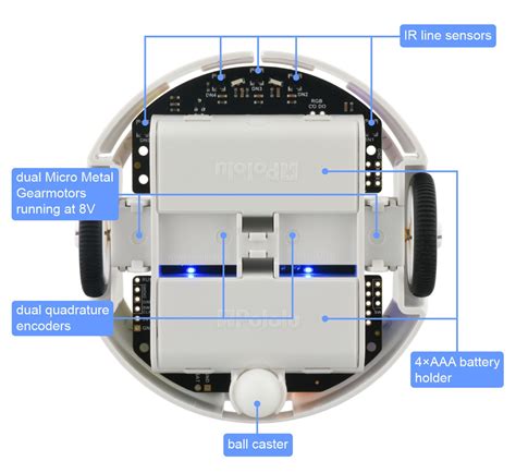 Pololu 3pi 2040 Robot Kit With 751 Lp Motors Turtle Edition Kit
