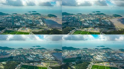 台州 玉环 沙门 滨港工业城 延时 视频素材下载