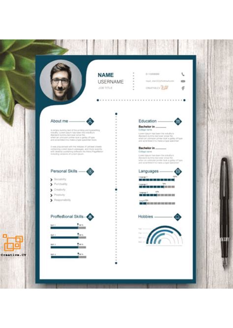 بعض النماذج للسيرة الذاتية صور