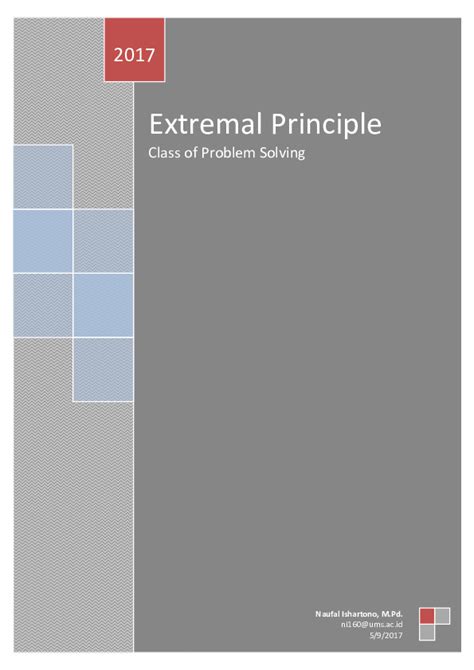 Pdf Extremal Principle