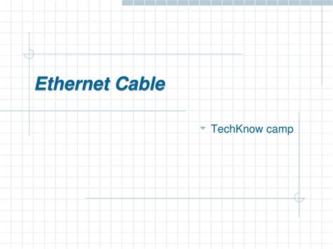 PPT Ethernet Cable PowerPoint Presentation Free Download ID