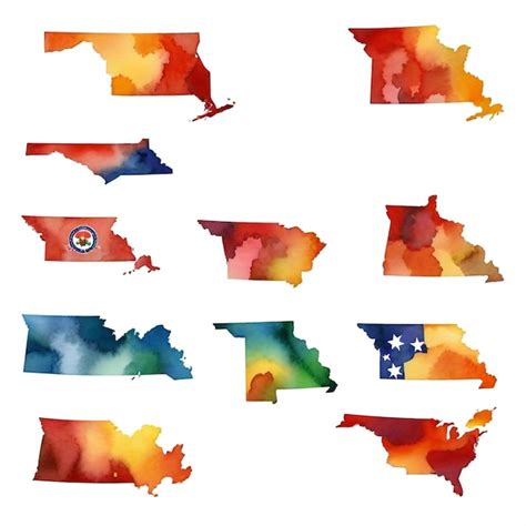 Premium Vector Missouri Vector Set White Background Isolated A High Quality
