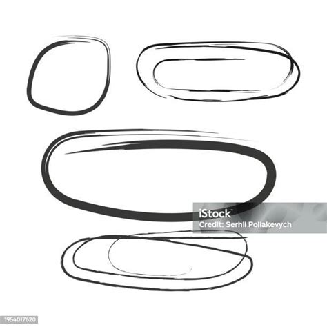 손으로 원 선을 그립니다 낙서 원 벡터 일러스트 레이 션입니다 주당순이익 10 붓놀림에 대한 스톡 벡터 아트 및 기타 이미지 붓놀림 타원형 검사 보기 Istock