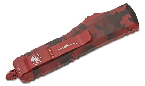 Microtech 233 1rcs Signature Series Utx 85 Auto Otf 3 Red Camo Tanto Serrated Blade Red Camo