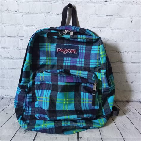 Jansport Backpacks Blue Plaid