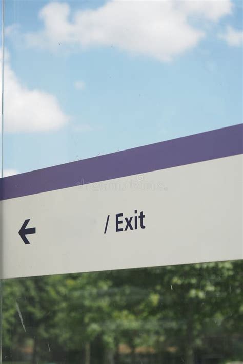 Directional Signage For Exit Points In Contemporary Modern Architecture Stock Image Image Of