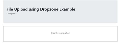CodeIgniter 4 Dropzone Example Infovistar