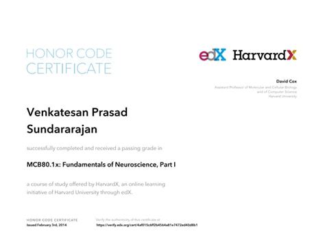 Harvardx Certificate Fundamentals Of Neuroscience Part 1 2014 Vps Pdf