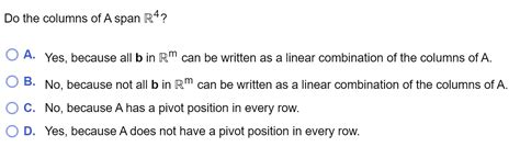 Solved Can Each Vector In R Be Written As A Linear Chegg
