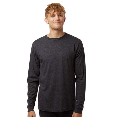 Crown Craze® Mens Long Sleeve T Shirt 100 Ring Spun Cotton Crew Neck
